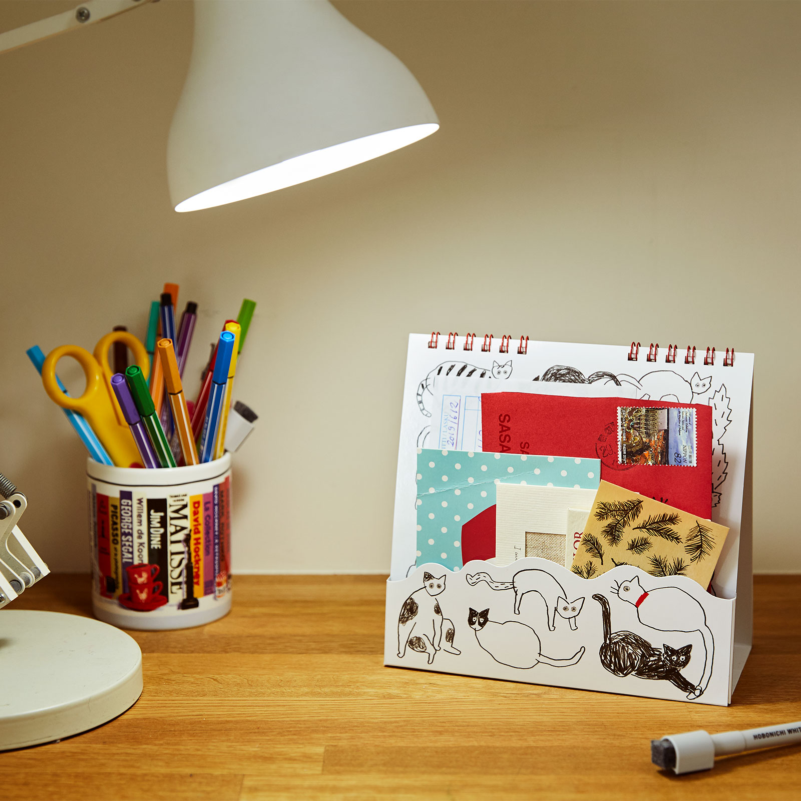 Hobonichi / 2021 Hobonichi Whiteboard Calendar with Pocket - Desktop ...
