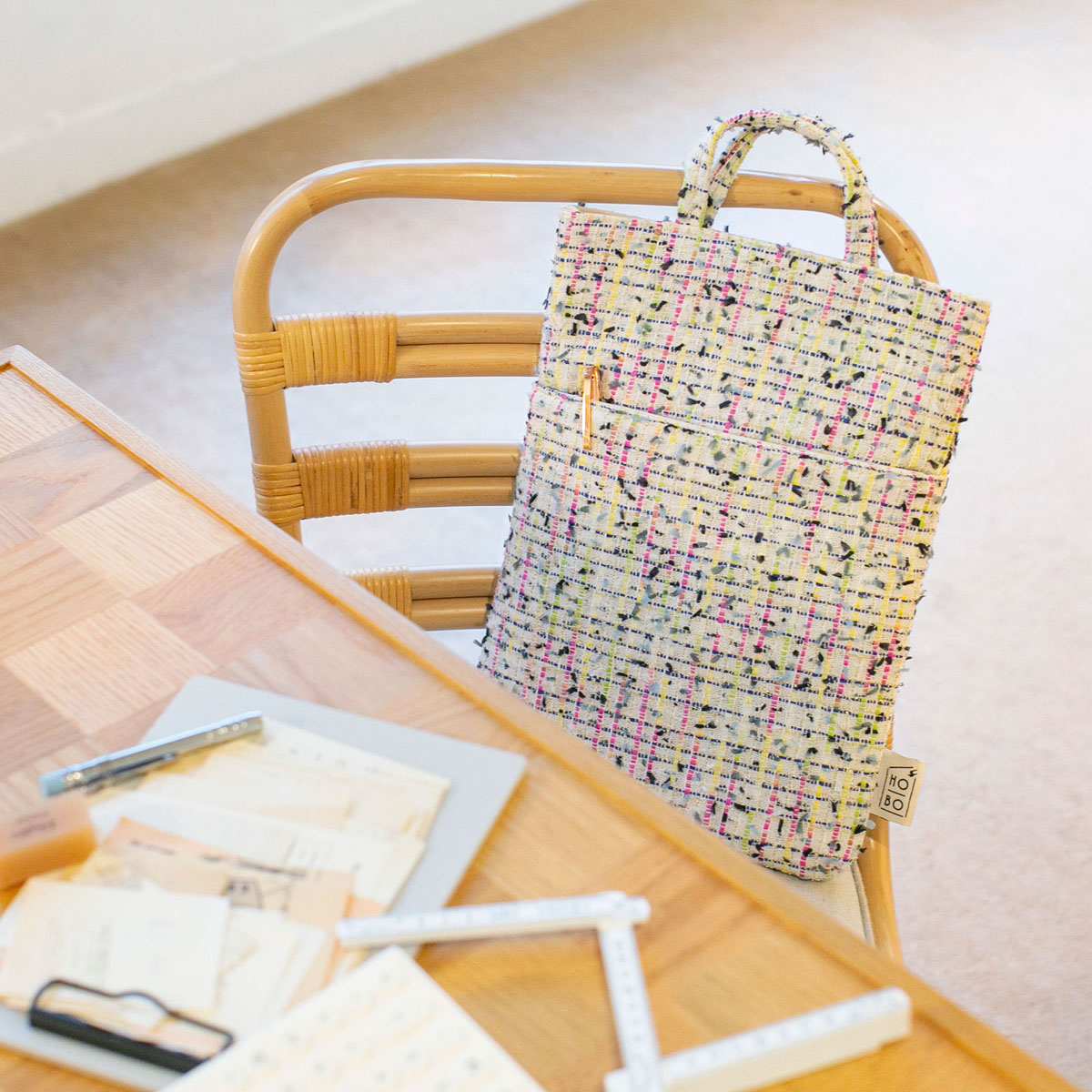 Hobonichi: Anytime Tote Panini (Fruit Mix Tweed) - Drawer Pouches ...