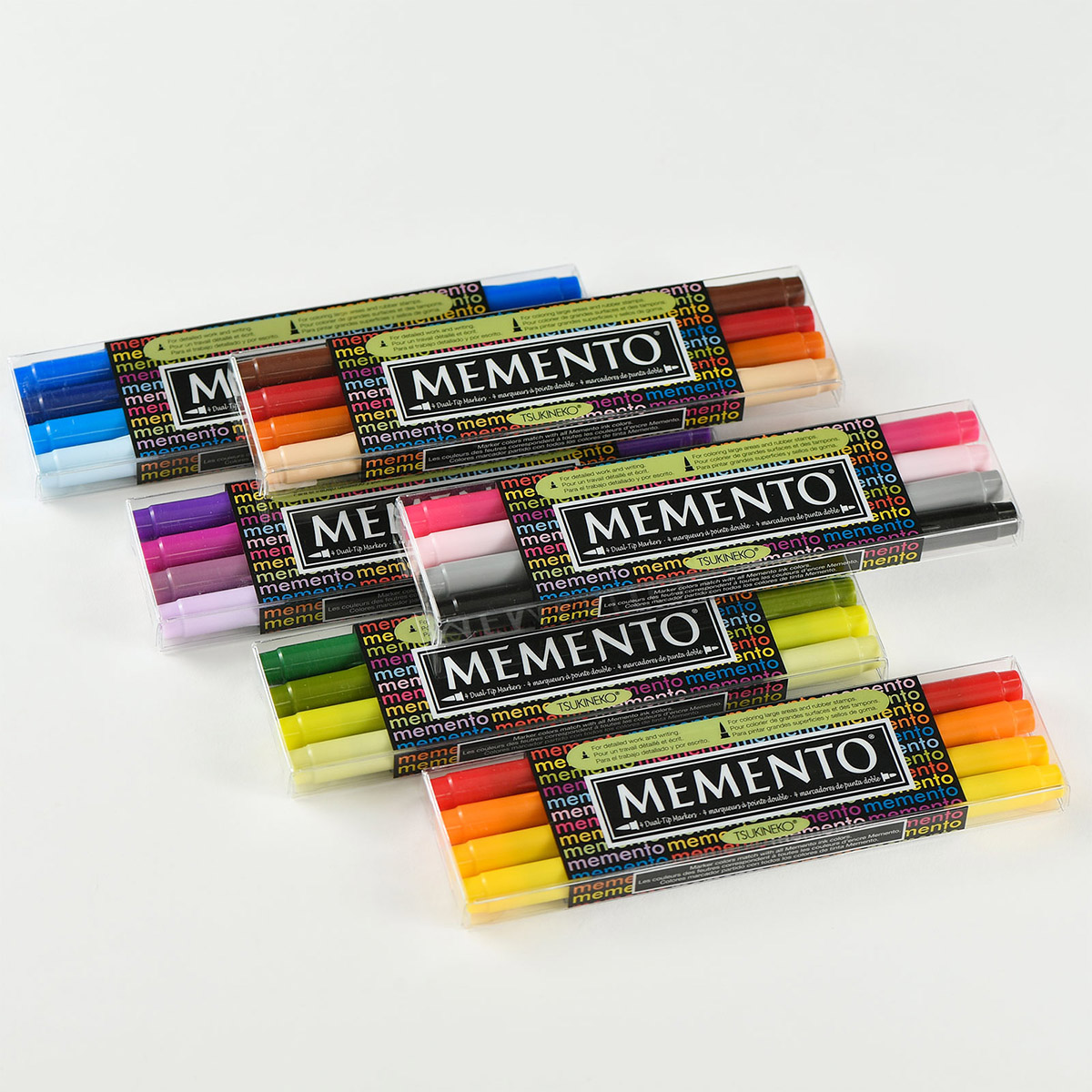 Tsukineko: Memento Markers 4-Color Set - Stationery Lineup - Stationery ...