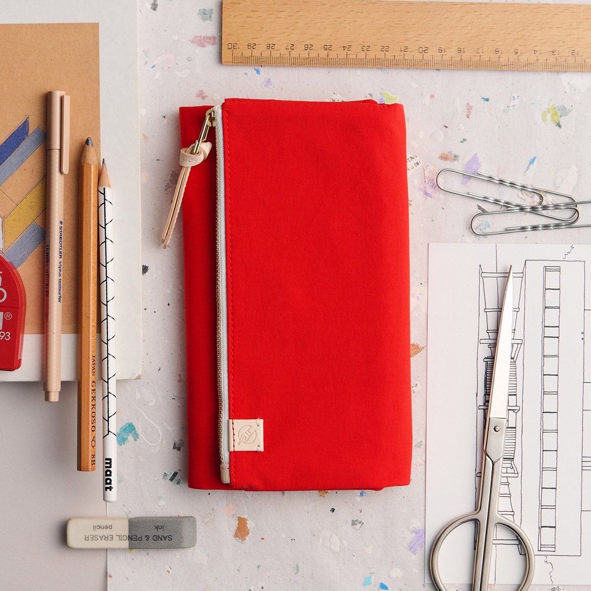 Tragen: Red Weeks Cover Only - Techo Lineup - Hobonichi Techo 2026
