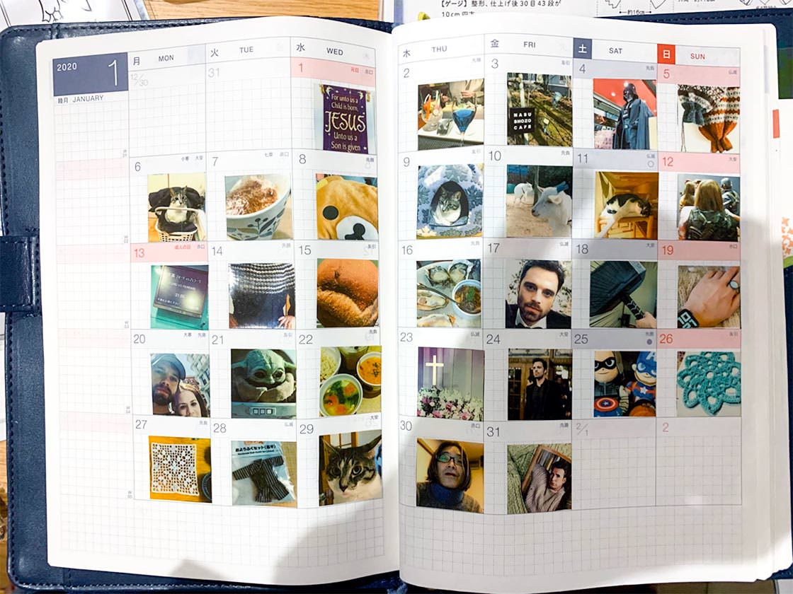 Using the monthly calendar of the Day-Free as a photo album - How It’s ...